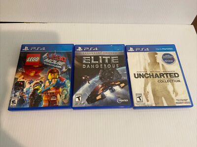 Ps4 Lot Lego Movie Video Game/elite, dangerous/uncharted Nathan Drake ...