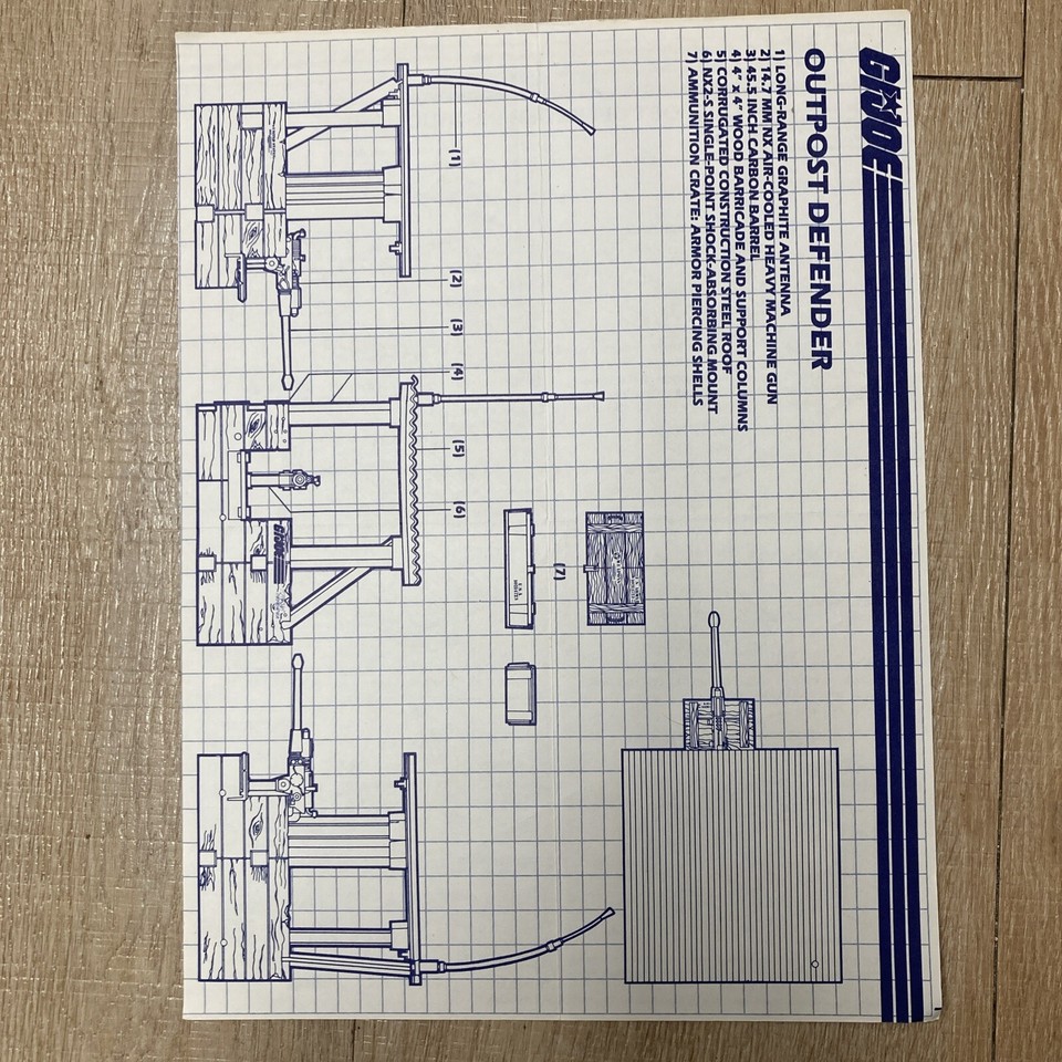 Hasbro 1985 outpost, Defender instructions, blueprints, G.I. JOE | eBay