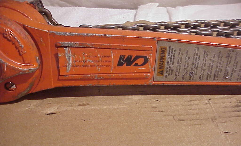 Columbus McKinnon CM® Lever Chain Hoist 3/4 ton Model B Puller Come ...