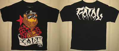 FATAL Shirt YL/S California Bear Design Plaid Sunglasses Fatal Crew OOP ...