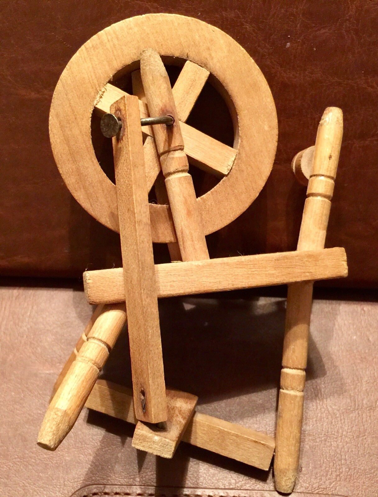 Vintage Miniature Wooden Spinning Wheel Souvenir From The Sibley House ...
