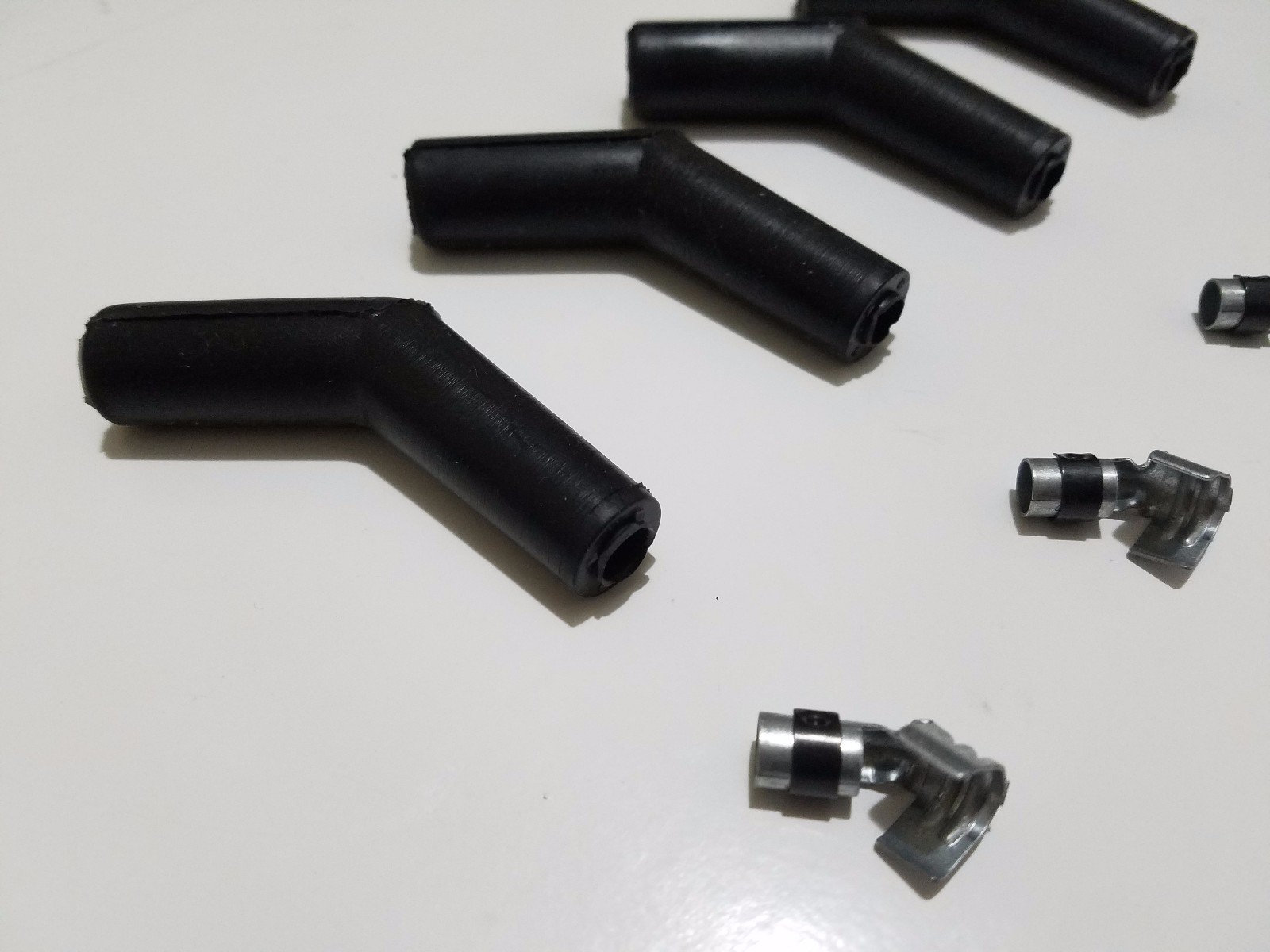 (4) pack 45 Degree Spark Plug Wire Boots With Terminals Taylor Wire 8mm ...