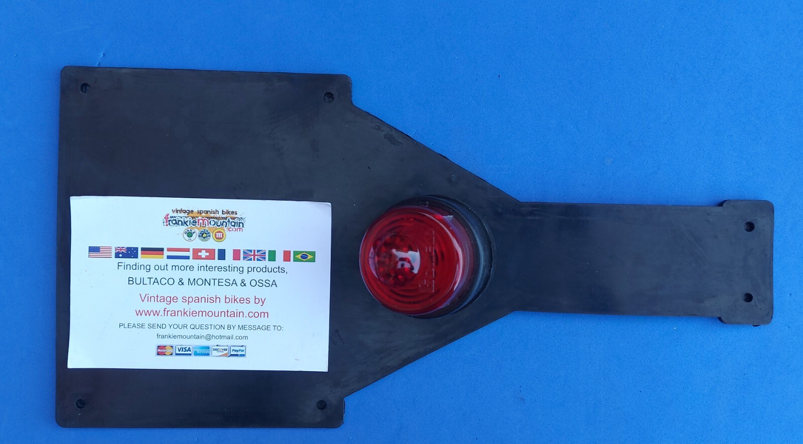 BULTACO REAR LIGHT NUMBER PLATE PILOT NUMBER PLATE ALL MODELS | eBay