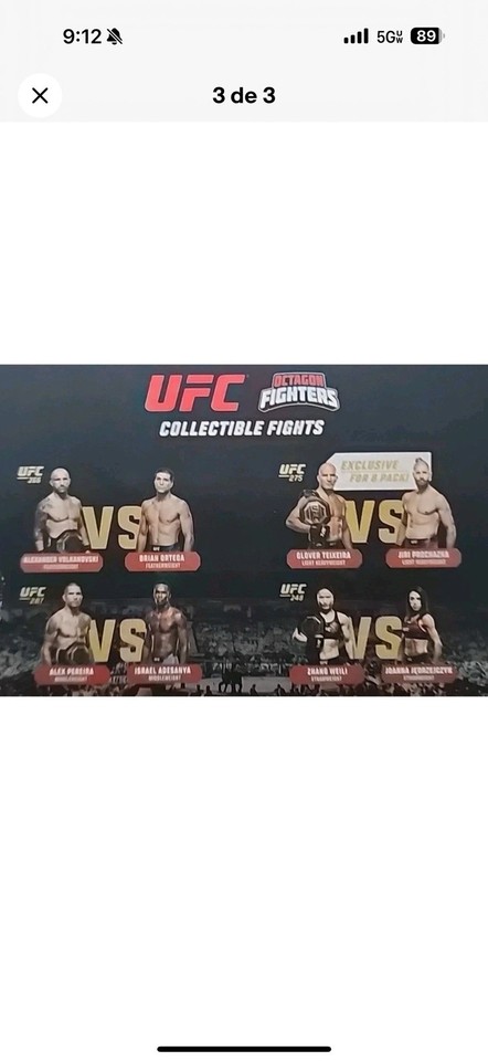 UFC Octagon Fighters VOLKANOVSKI vs ORTEGA UFC 266 MMA Collectible ...