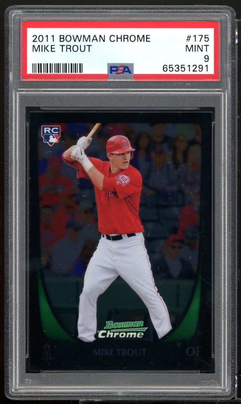 Mike Trout Rookie Card 2011 Bowman Chrome #175 PSA 9 | eBay
