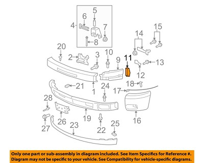 GM OEM 97-13 Sierra 1500 Front Bumper Bumper Components-Outer Bracket ...