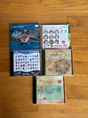 Embroidery Design CD - 5 Pack | eBay