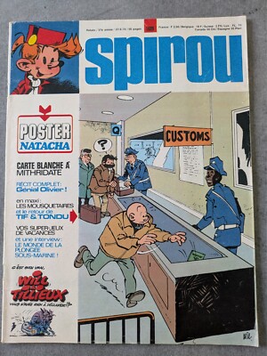 Spirou N°1889 de 1974 COMPLET avec poster Natacha | eBay