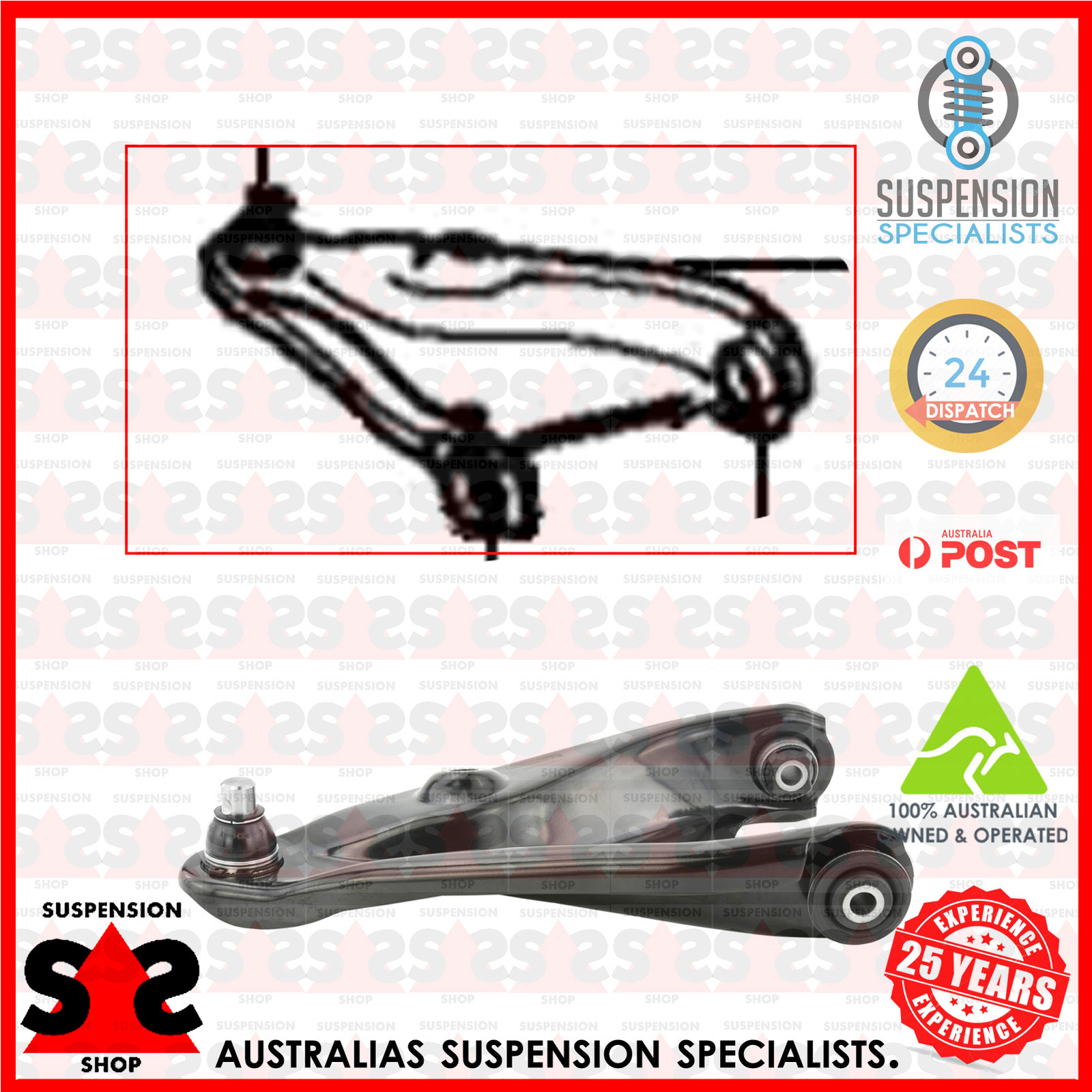 Right Front Control/Trailing Arm, Wheel Suspension Suit RENAULT Logan ...
