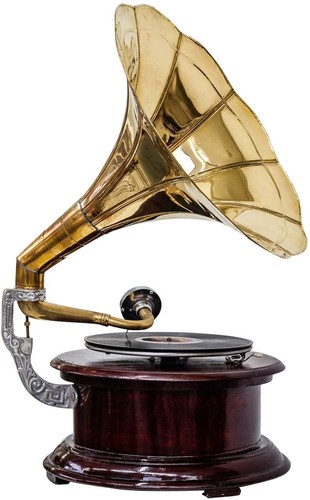 Gramophone With Brass Horn ~ Record Player – 78 rpm vinyl phonograph ...