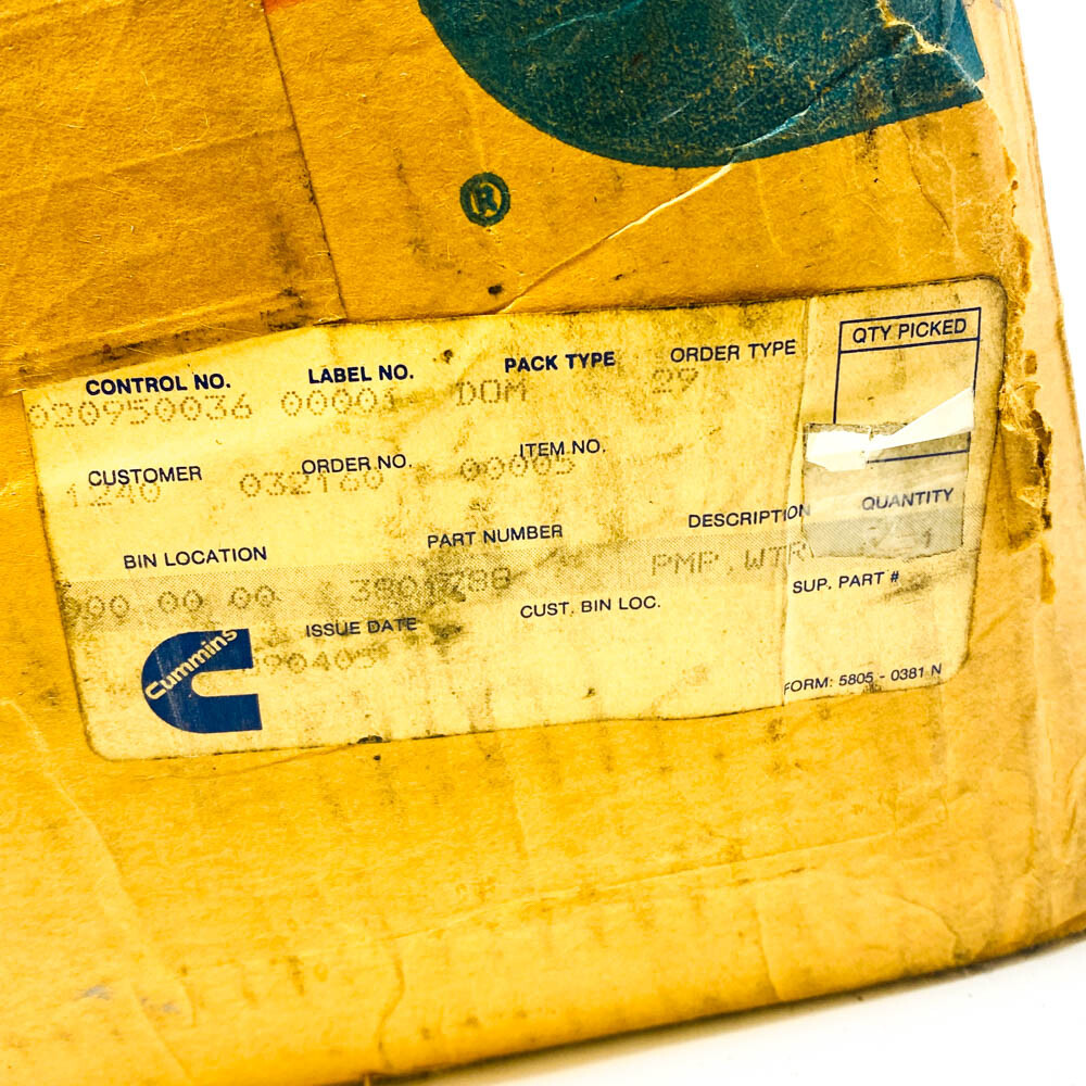 Cummins 3801788 Water Pump Assembly 219040 Includes 3002385 3005506 ...