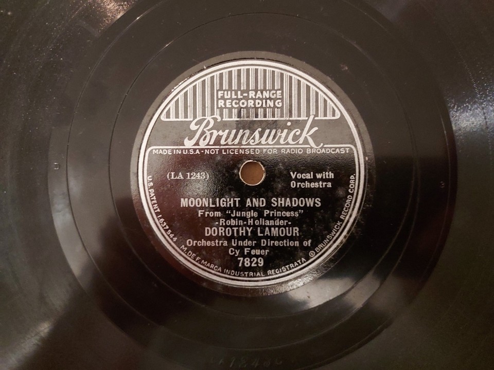 1937 Brunswick 78/DOROTHY LAMOUR..Vocals w. Cy Feuer Orchestra.. | eBay