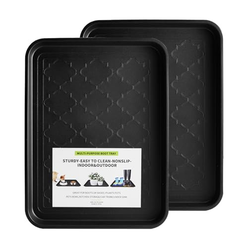 Boot Tray 2 Packs All Seasons Multi-Purpose, Waterproof Boot Trays for ...