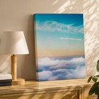 Serene Sky Scene Featuring Soft, Billowing Clouds In Various Shades Of ...