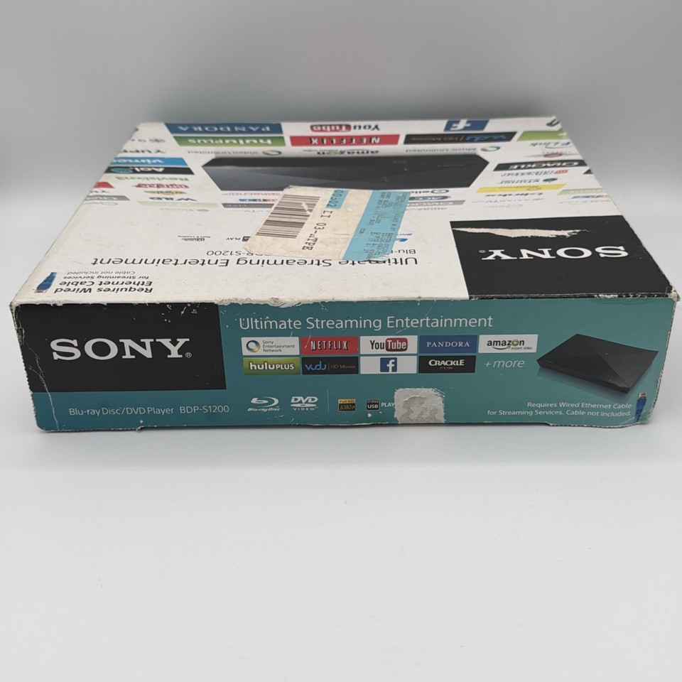 Sony BDP-S1200 Blu Ray Player Disc DVD Player w/ Remote & Box ...