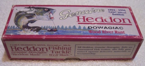 102025 VINTAGE HEDDON BOX AND PAPERS ONLY LURE RIVER RUNT | eBay