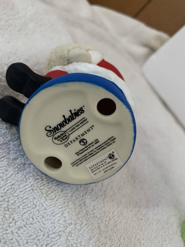 Dept 56 Snowbabies Figurine Multicolor Santa Holding Baby And Ornament ...