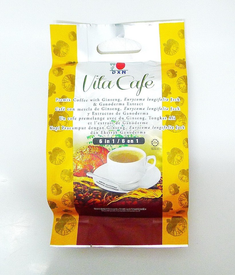 12 Packs DXN Vita Cafe 6 in 1 Coffee Ganoderma Lingzhi Reishi Express ...