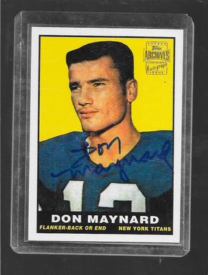2001 Topps Archives - DON MAYNARD - Autograph - JETS | eBay