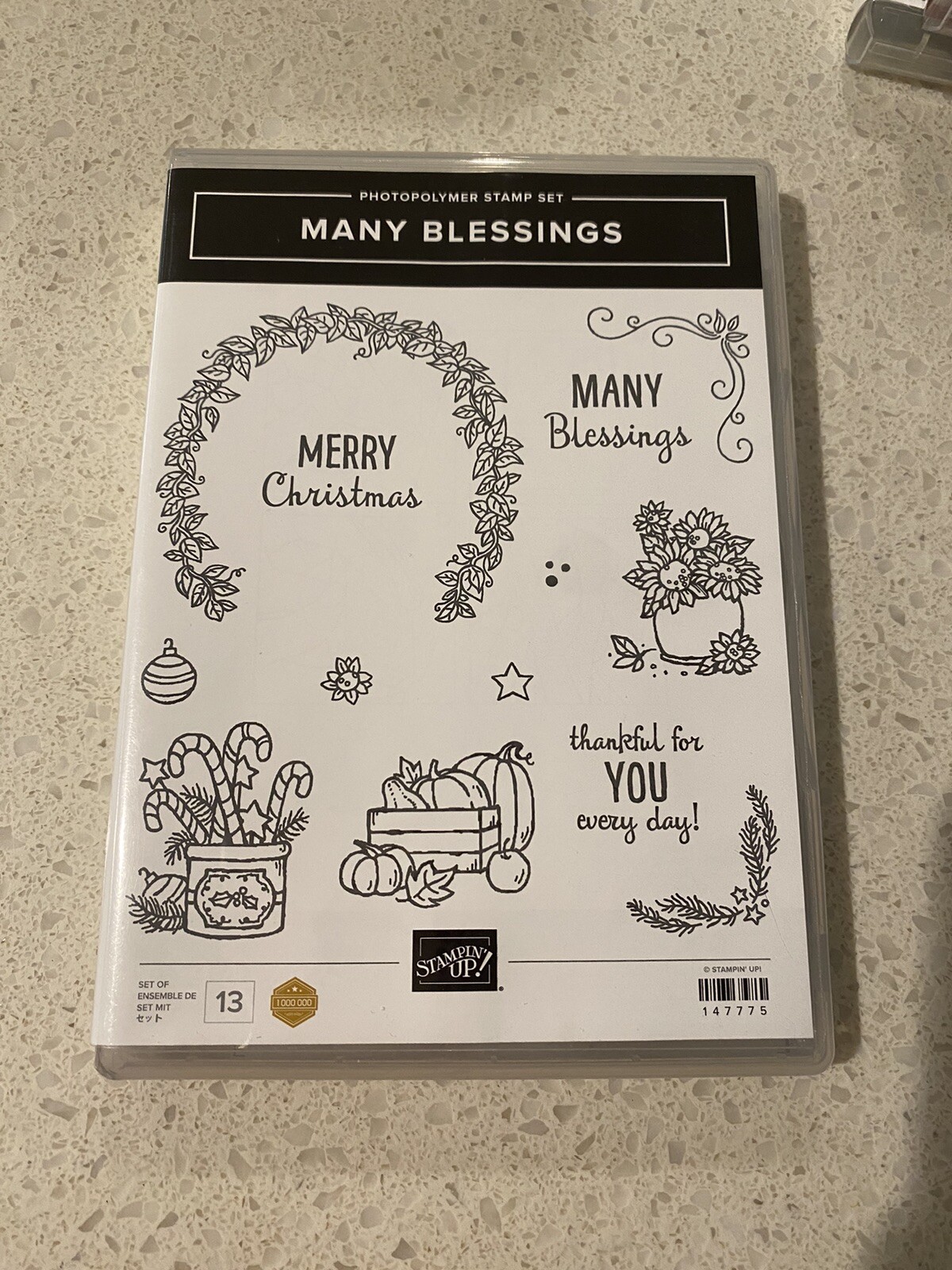 Stampin' Up! MANY BLESSINGS Stamp Set ..... Thankful for YOU Christmas ...