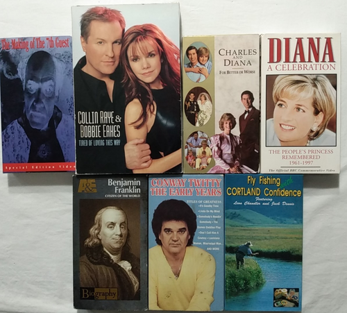 7 VHS Entertain Bio Making 7th Guest Raye Eakes Princess Diana Twitty ...