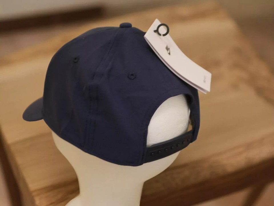 Nike Dri Fit Rise Club Navy White Swoosh Cap Hat Unisex S/M Adult ...