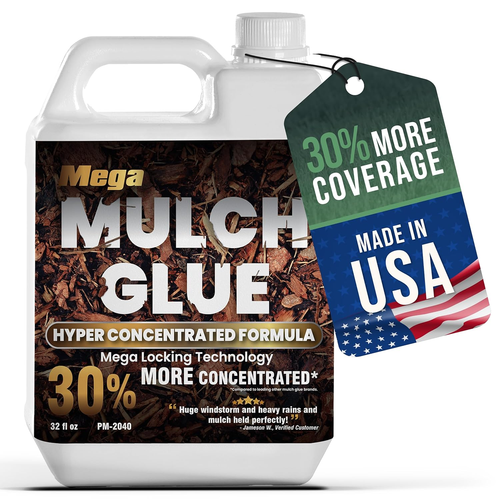 max Mega Mulch Glue for Landscaping, 32 Oz Non-Toxic Pea Gravel Glue ...
