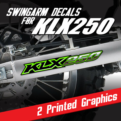 KLX250 Graphics Swingarm decals stickers fits Kawasaki KLX 250 250L | eBay