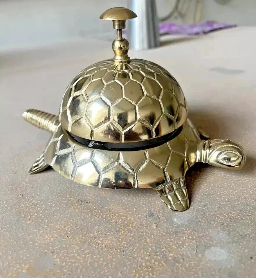 Aluminium Tortoise Silver Desk Bell Nautical Antique Reception Counter ...