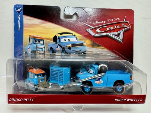 Disney Pixar Cars Roger Wheeler & Dinoco Pitty 2-Pack Crew Set Die-Cast ...
