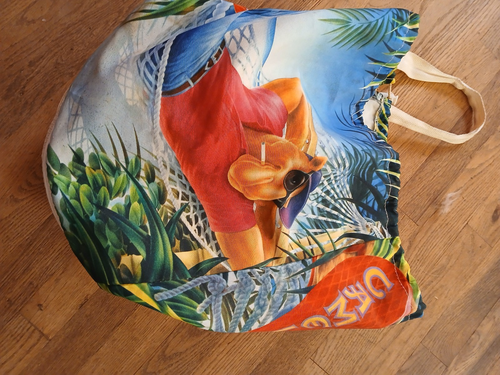 Joe Camel beach bag - insulated on bottom, mesh middle, large tote area ...