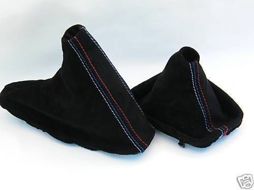 FITS BMW E81 E82 E87 E88 MANUAL SUEDE SHIFT E BRAKE BOOT SET TRI ...