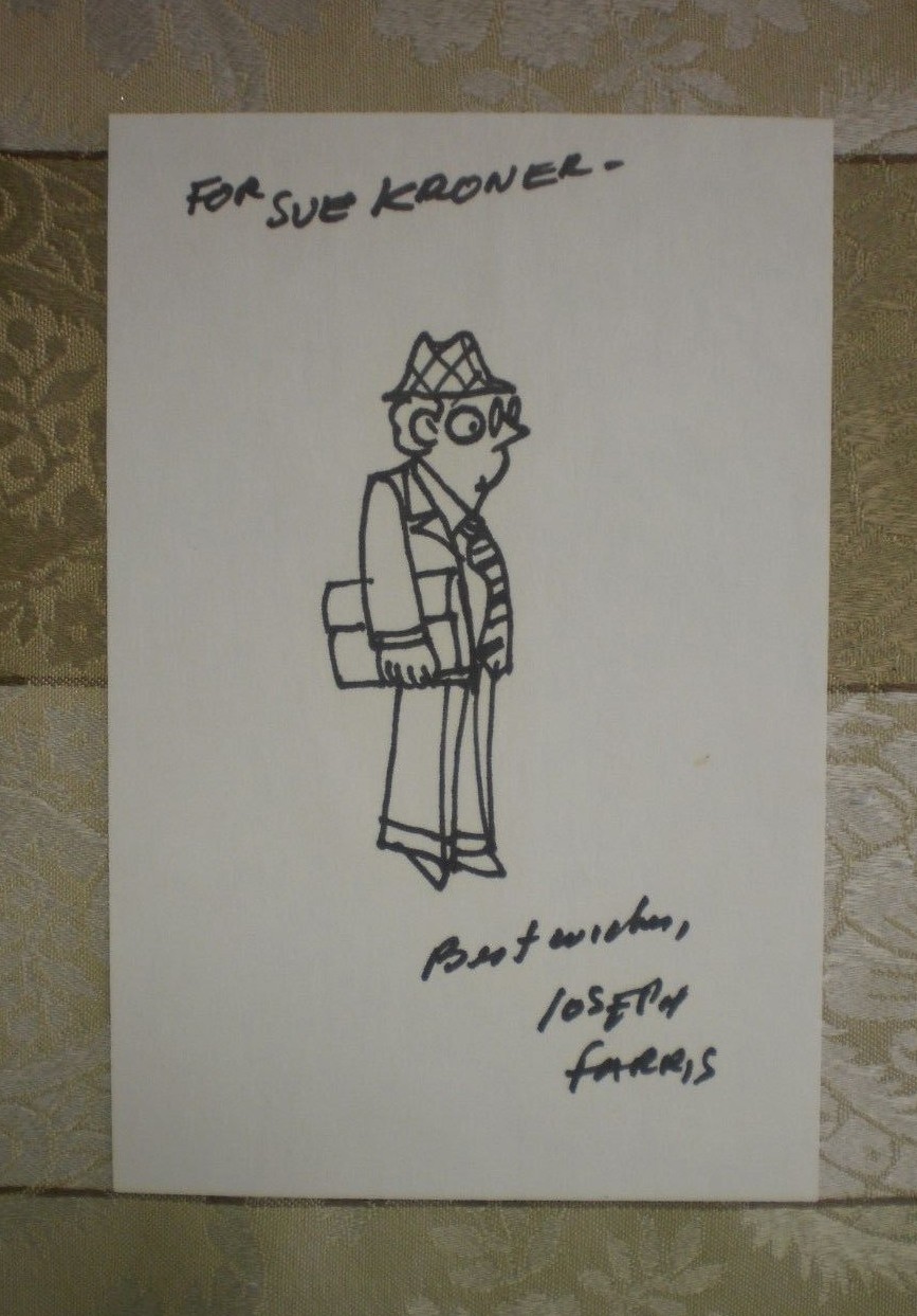 Joseph Farris Autograph Signed Original Artwork Sketch Cartoonist ...