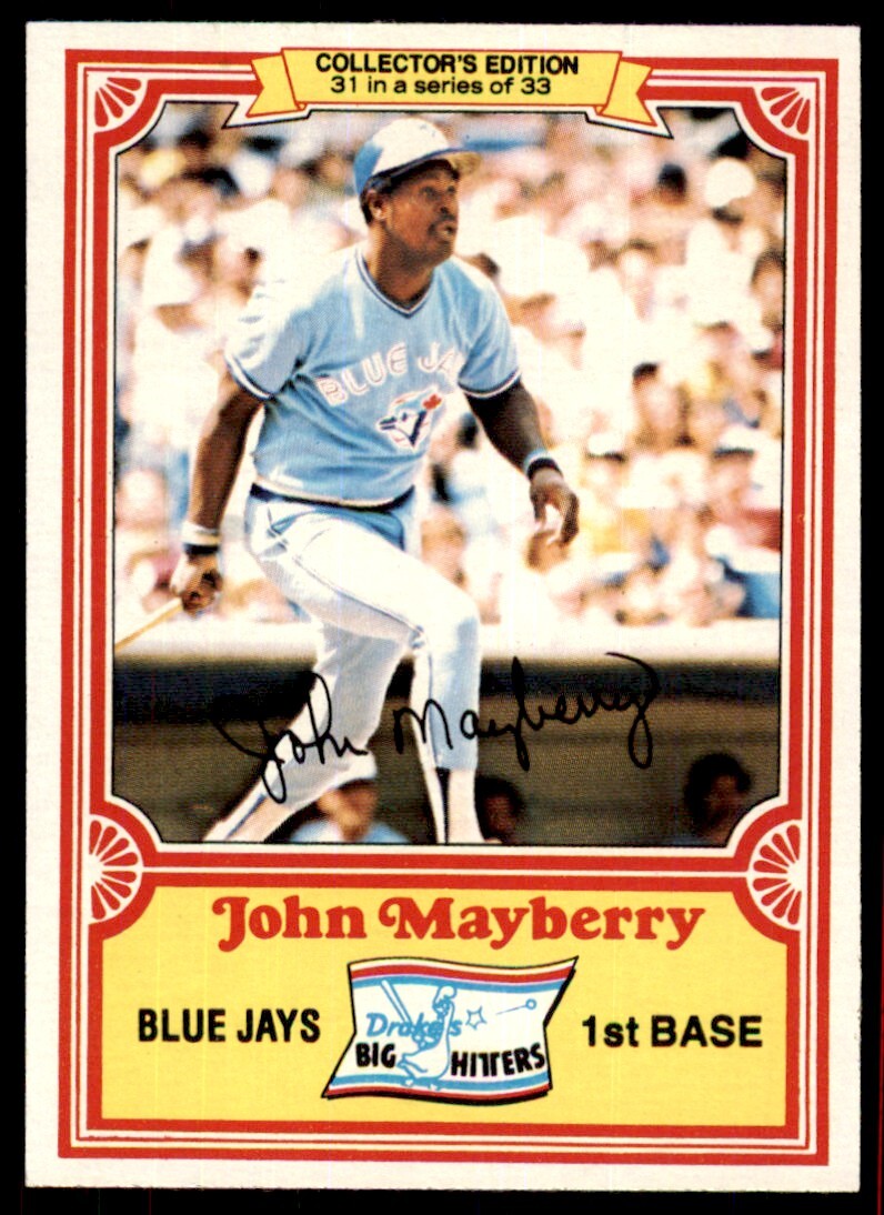 1981 Topps.Drake's John Mayberry . Toronto Blue Jays #31 | eBay