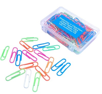 Stationery U Clips/Gem Clips/Paper Clips Plastic Paper Clip 100 ...