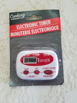 "Cooking Concepts" Electronic Kitchen Timer NEW / OPEN PACKAGE | eBay