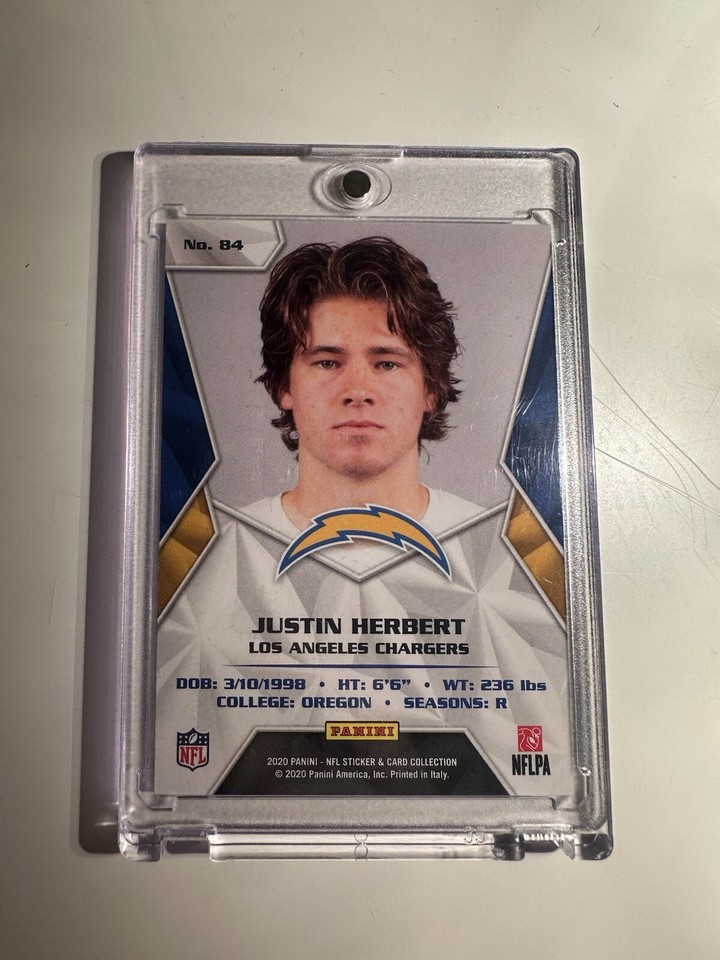 2020 Panini NFL Sticker & Card Collection - Justin Herbert #84 Rookie ...