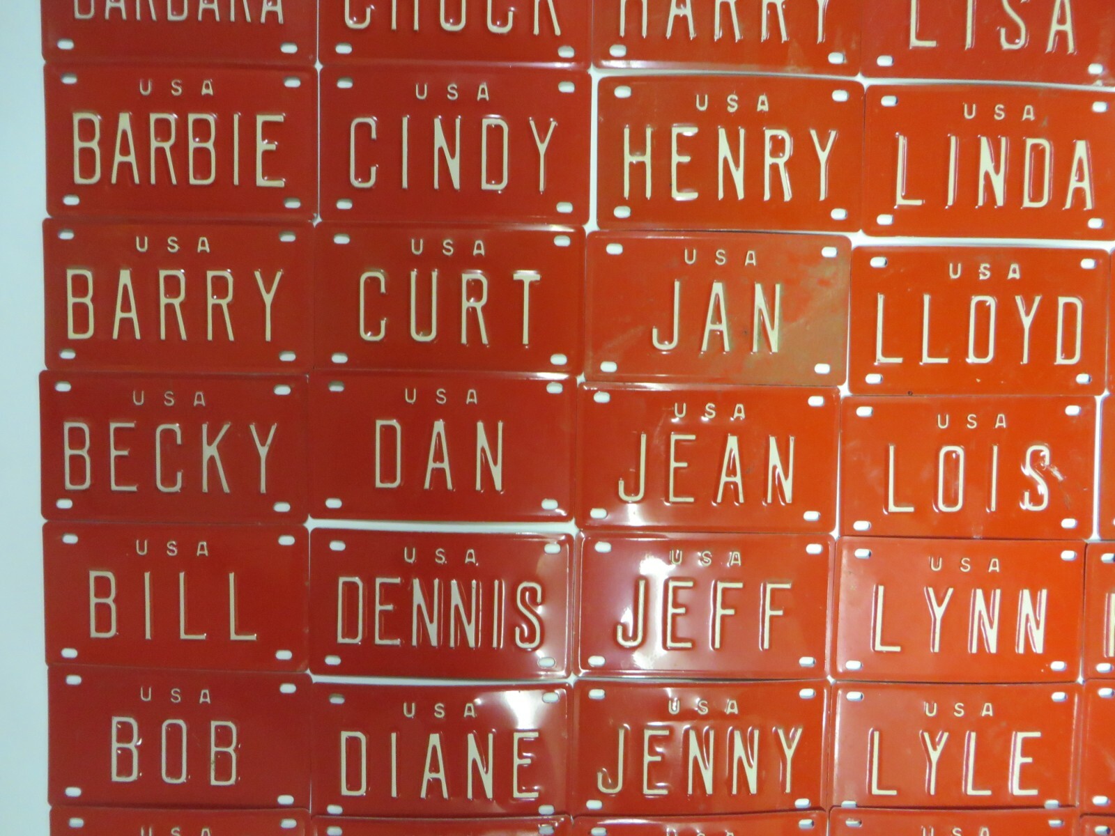 Vintage RED 50's 60's Personalized YOUR NAME Bicycle Bike License ...