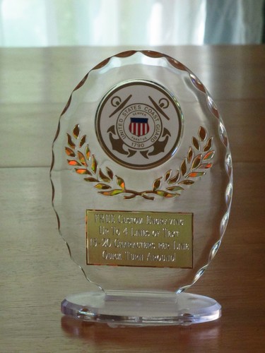 Coast Guard 6 1/2" Acrylic Award Trophy FREE engraving | eBay