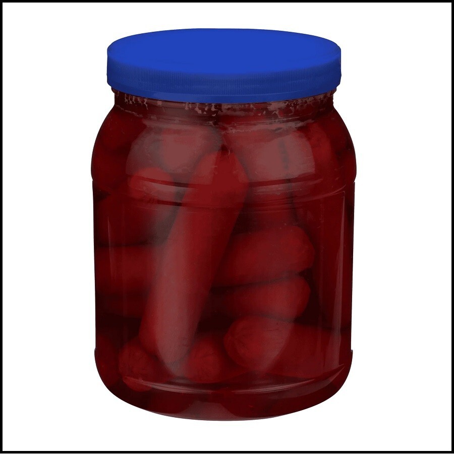 Big John's Ready To Eat Red Hots Pickled Sausage 32oz Jar Protein 10g ...