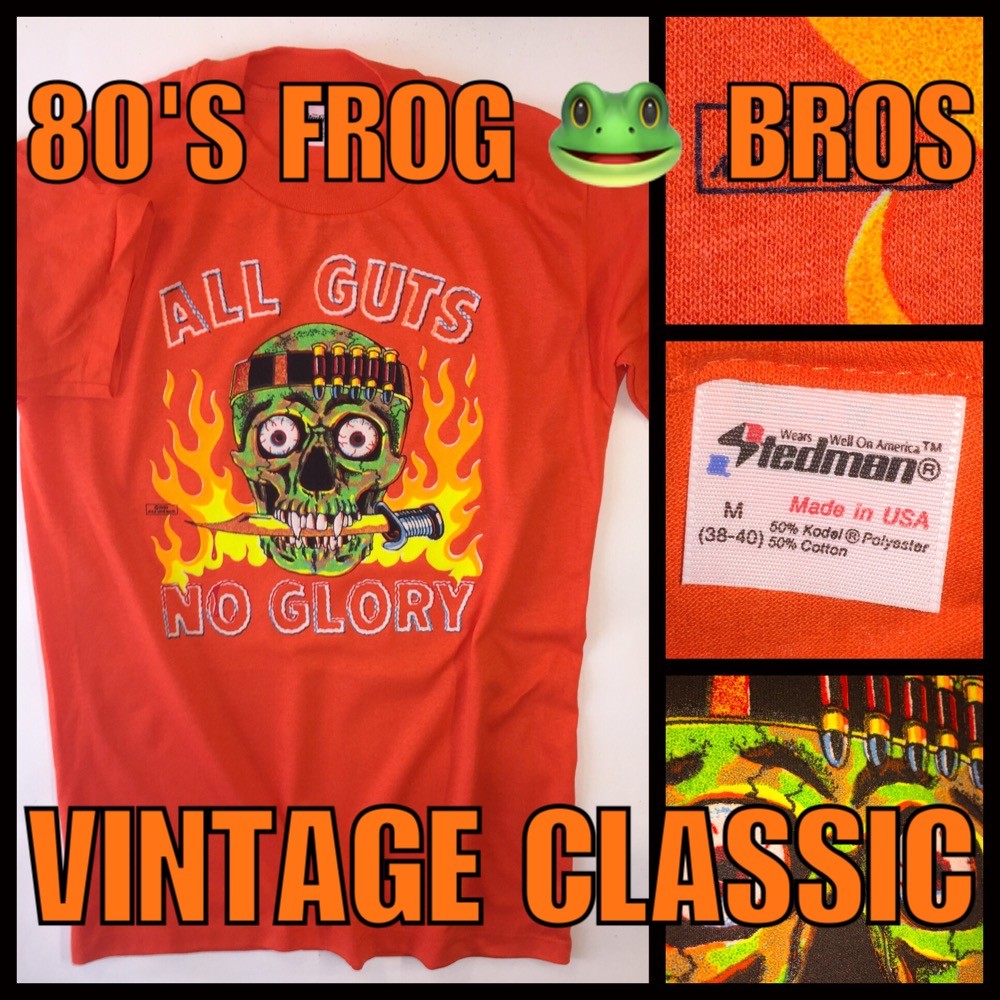 vTg 80s Rambo Biker Heavy Metal Skull Skeleton Skateb… - Gem