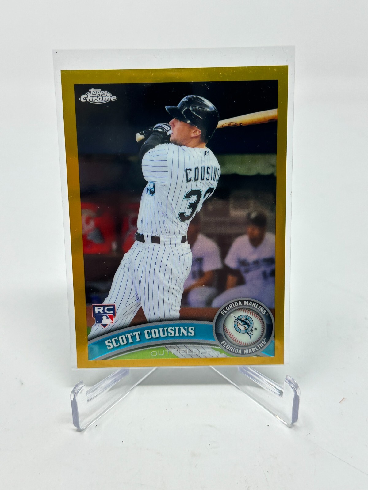 2011 Topps Baseball Scott Cousins Refractor Rookie RC Card #187 #34/50 ...