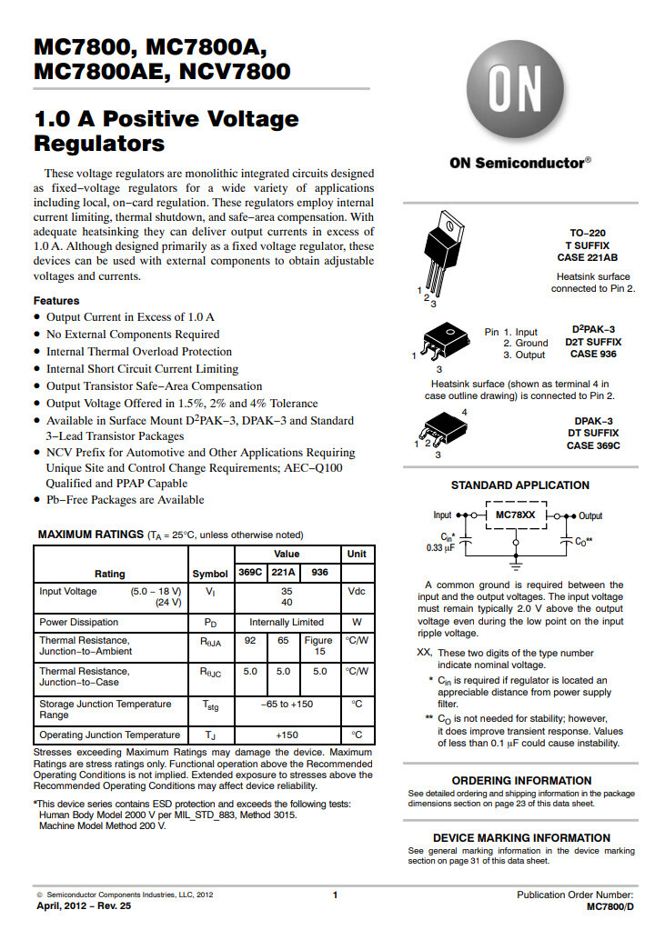 2 X Motorola Mc7805 Ct Voltage Regulators 5v Output Current in Excess ...