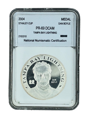 Dan Boyle Tampa Bay Lightning Hockey NHL Stanley Cup 2004 Silver Plated ...