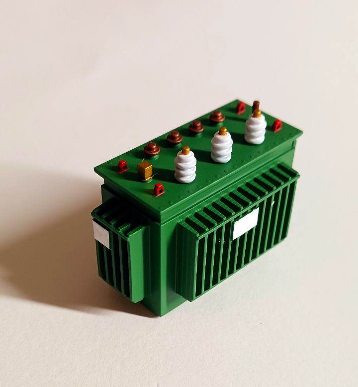 2 Medium Power Transformers Painted Green (1:87th - H.O. Scale) | eBay