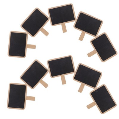 40 Pcs Wooden Mini Chalkboard Clip Signs Erasable Message Board Tags ...