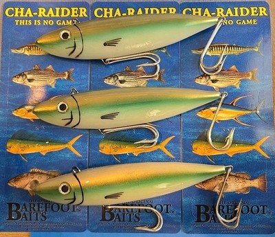 3 ~CHA-RAIDER 8" 6 3/4 oz Striper Bluefish Wahoo Yellow Tail ~Cigar ...