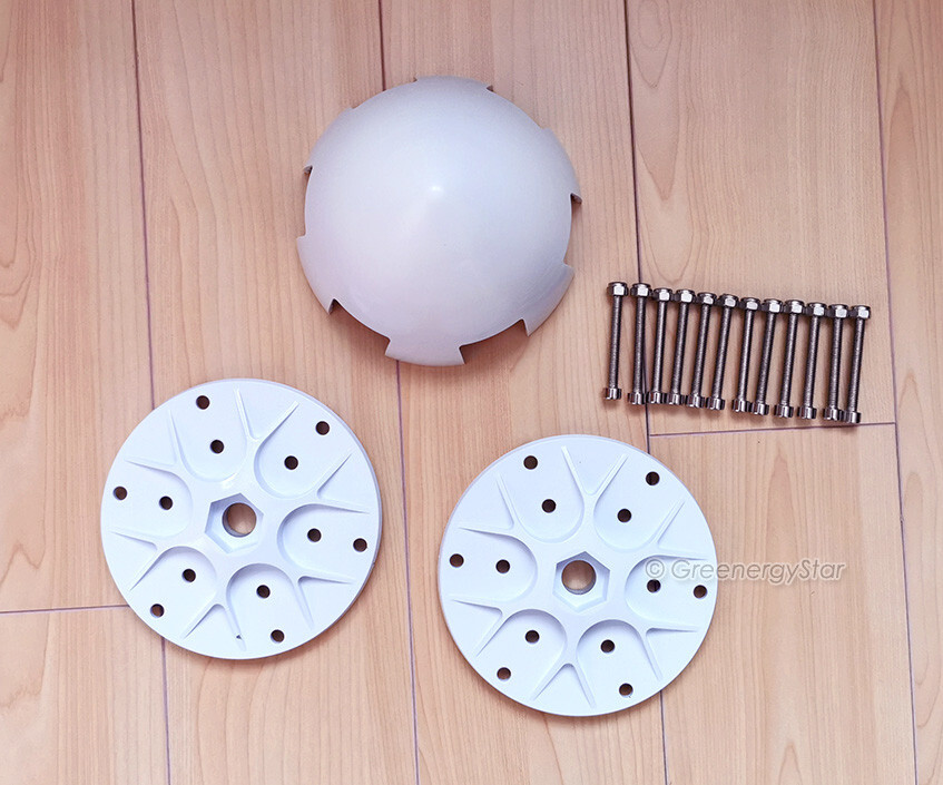 GreenergyStar Vertical Axis Hub+Nose Cone (6 sockets) for VAWT Wind ...