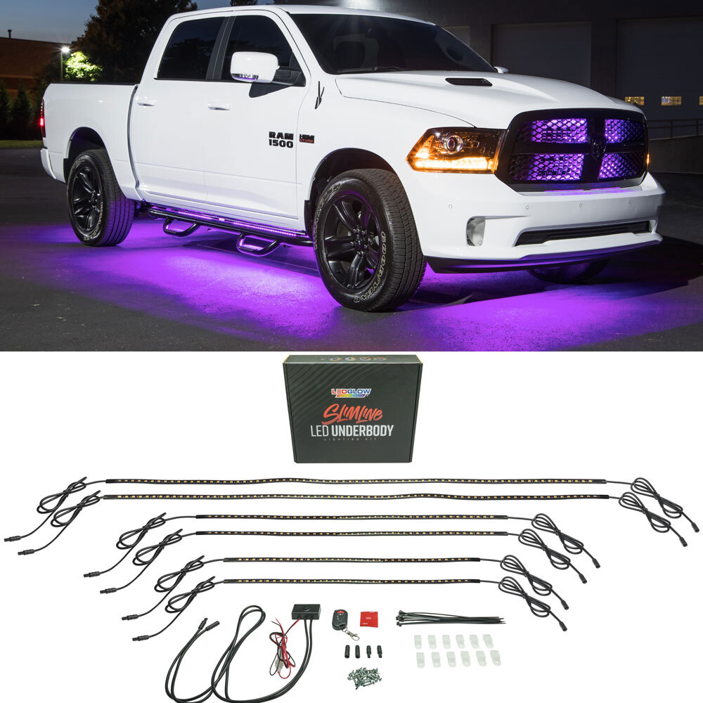 Neon Ground Effect Lights SUNPIE 12Pcs Motorcycle LED Light Kit Strips