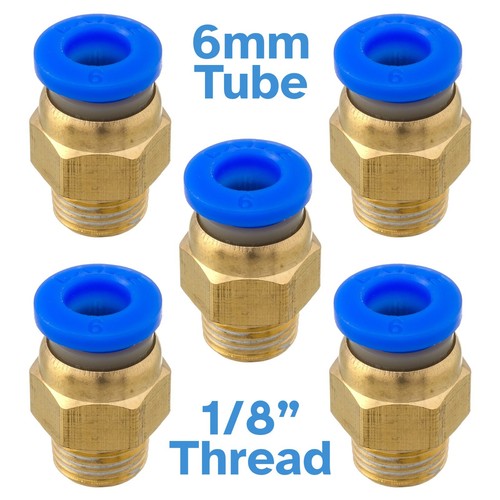 5pcs Brass 6mm Tube - 1/8" BSP Male Thread Pneumatic Fitting PC 06-01 ...
